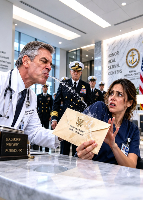 The chief doctor at our naval hospital snatched a sealed envelope from ...